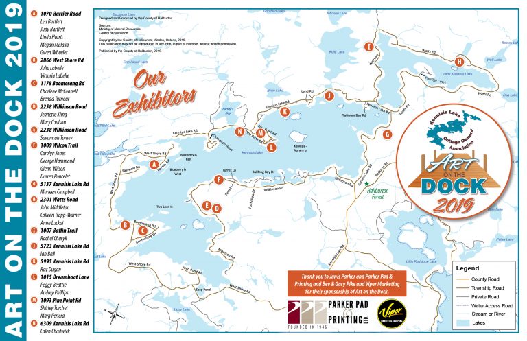 Kennisis Lake Cottage Owners' Association | Art on the Dock